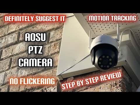 AOSU 2K Security Cameras Outdoor 360°Pan-Tilt | Track Motion | Motion Detection | PTZ 24/7 Recording