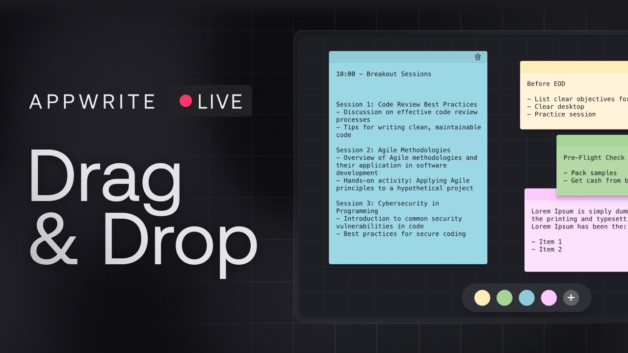 Building draggable elements with Javascript & Sticky Notes app