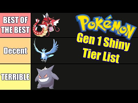 Pokemon Gen 1 Shinies - Tier List