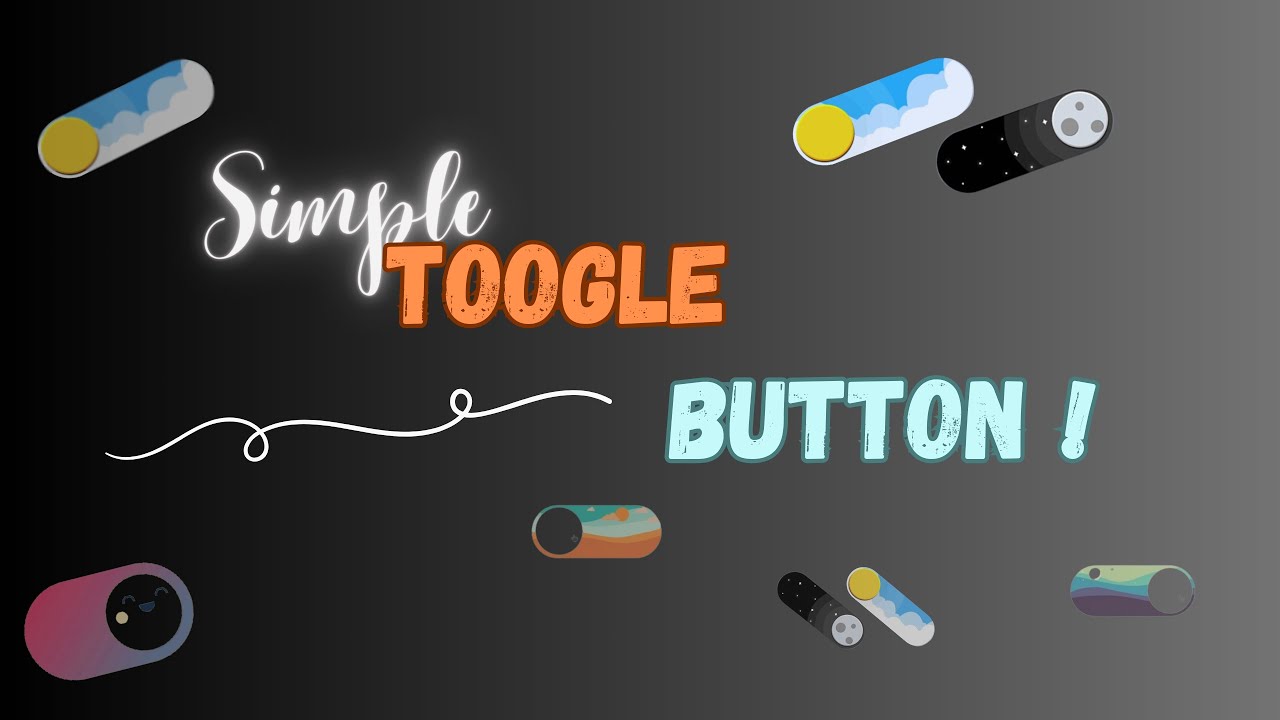 How to create Toggle button using HTML and CSS | Full responsive | justcodiing | justcoding