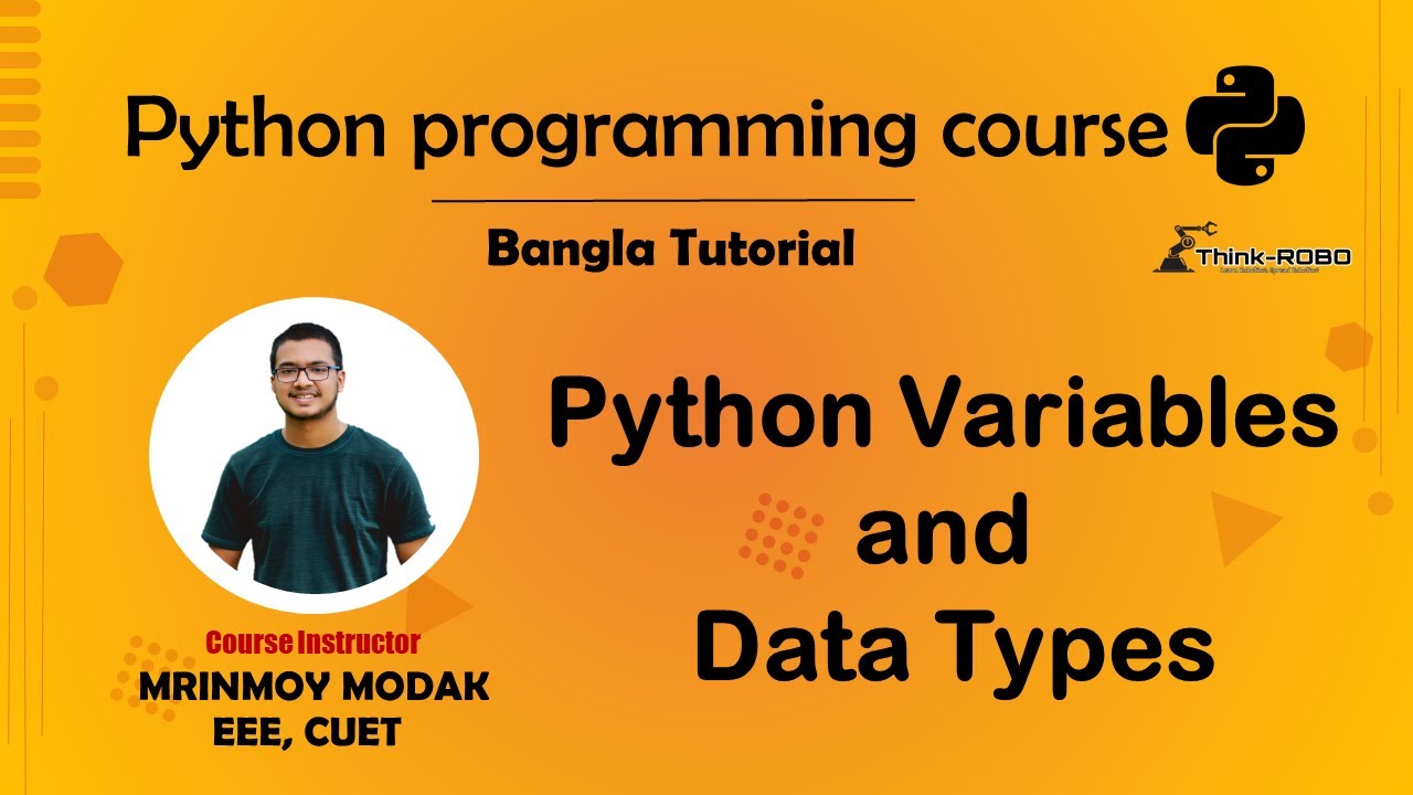 2.  Python Variables and Data Types  | Python Bangla Tutorial – Mrinmoy Modak