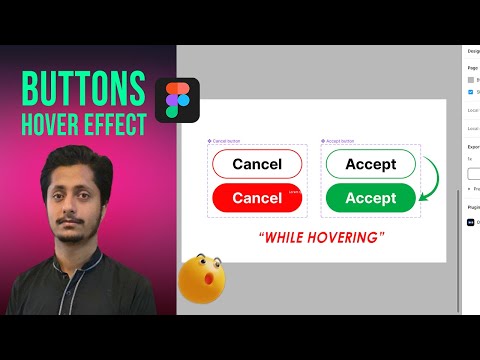 Buttons hover effect in Figma | Accept / Cancel button hovering | Figma tutorials in Urdu