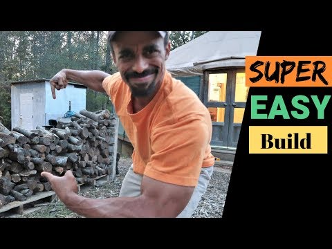 We built this CHEAP FIREWOOD rack for less than $20