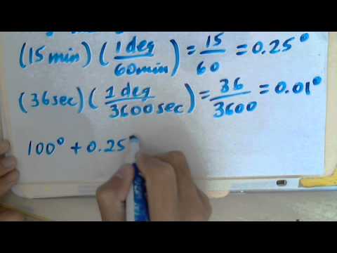 Convert Degree Minute Second (DMS) to Degree and Radians