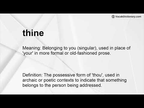 thine Meaning