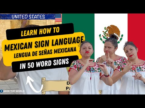 Mexican Sign Language and American Sign Language in 50 Word Signs
