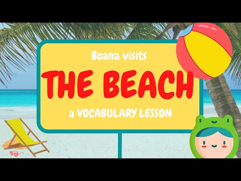 New words! BEACH Vocabulary | Fun English Lesson for ESL, ELL, Kids