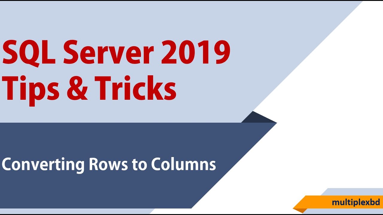 Converting rows to column in sql server
