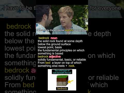 Word of the Day: ' bedrock ' Cinematic Tutorial #vocabulary #educational #shorts