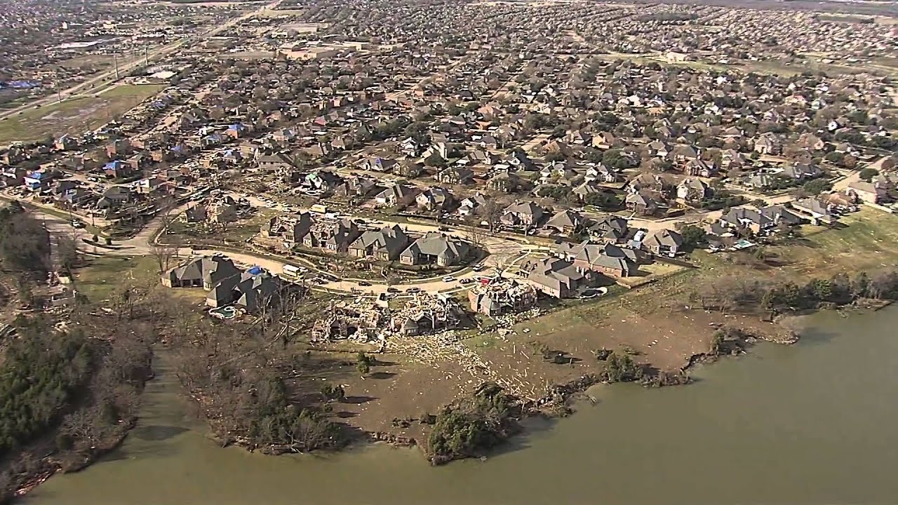 Rowlett Tornado Destruction Aerials