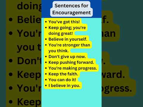Sentences for Encouragement | Daily Use English Sentences