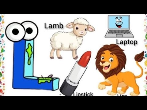 L for Lion | Words Start with Alphabet L | L for lip | L for lamb | L for lamp | Kids Basic learning