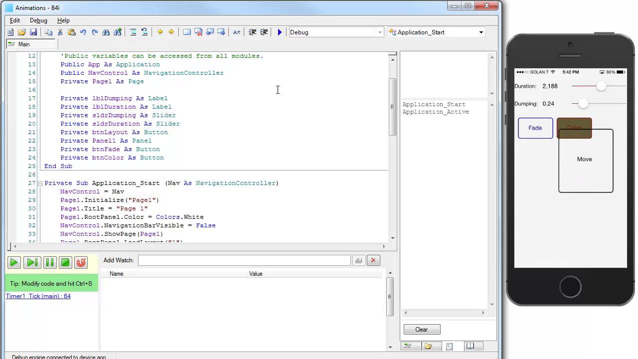 B4i - Animations example