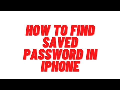 how to find saved password in iphone