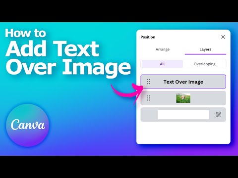 How to add text over image in Canva