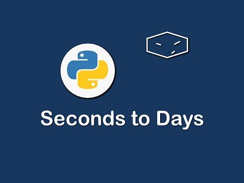 seconds to days in python 😀