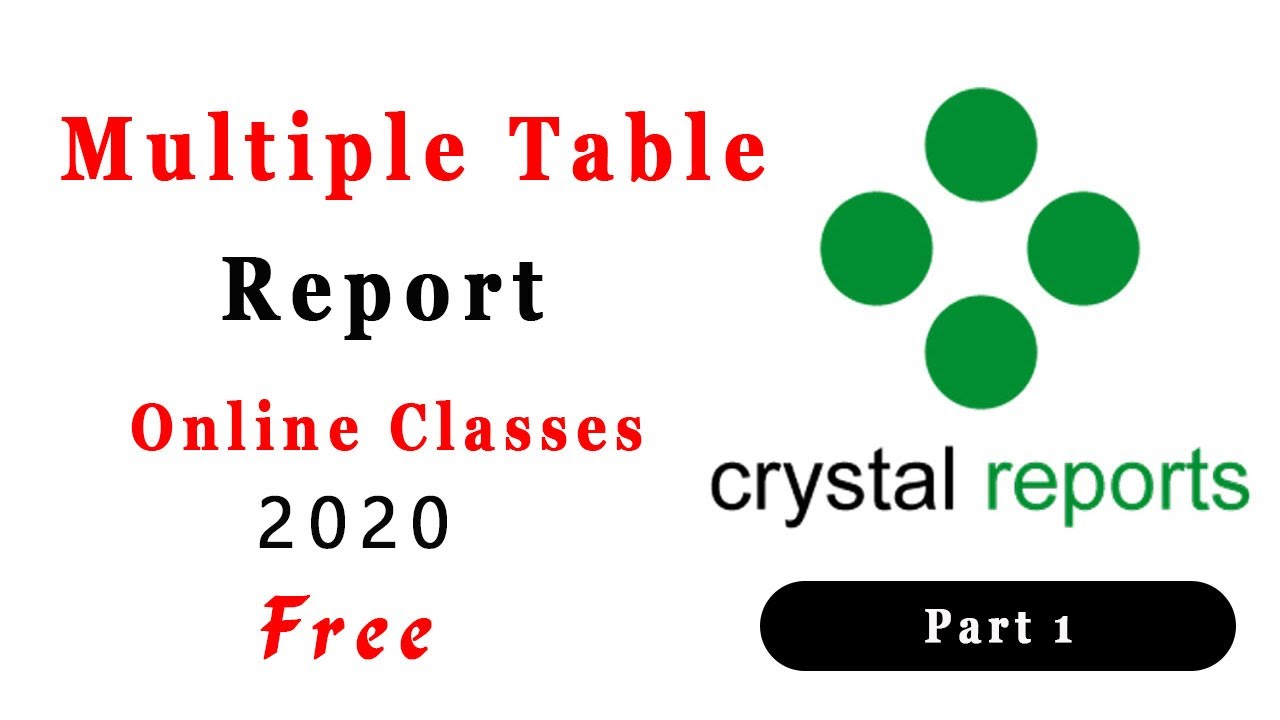 Seagate Crystal Reports Training 2020, How to use multiple tables with a report