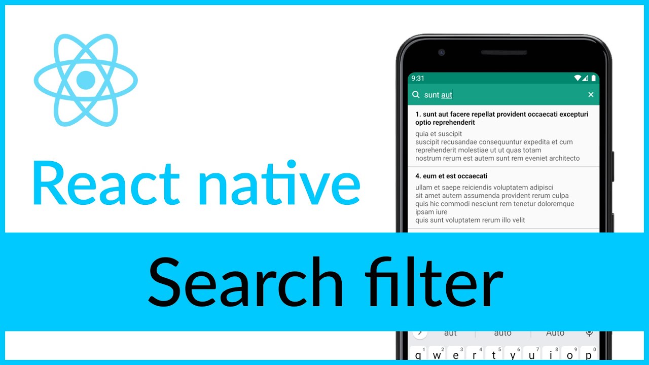 React native search filter on flatlist