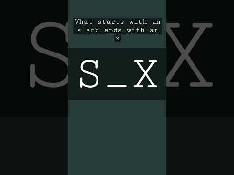 what start with an s and ends with an x?