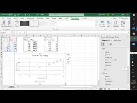 Density Graphing in Excel Video