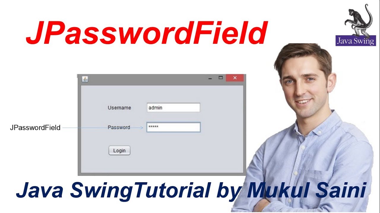 #4 Java Swing Tutorial | JPasswordField in Java Swing
