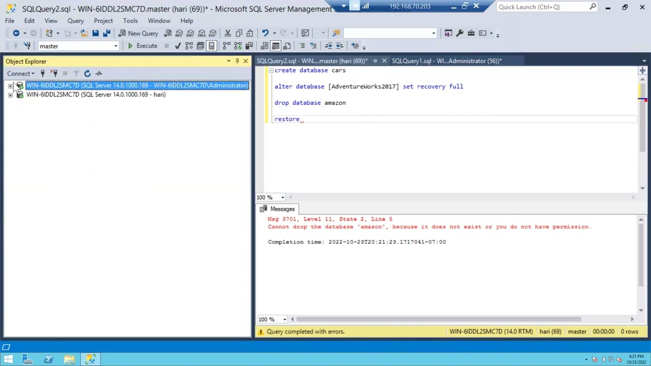 DBcreator Server role in SQL Server