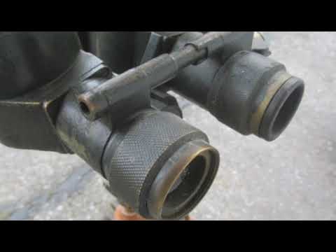 WWI/WWII GERMAN USED TRENCH BINOCULARS “BUSCH RATHENOW”-10 POWER W/ TRIPOD