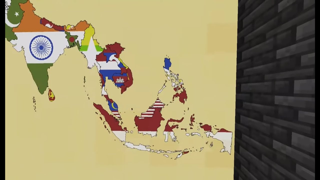 Minecraft Showcase: Southeast Asia - Minecraft Flag Map Pixel Art