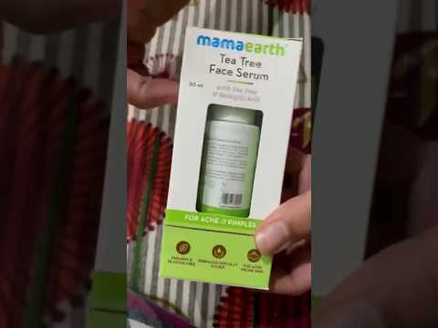 *TEA TREE SERUM* for "acne & pimple" from #mamaearth #unboxing #asmrsounds #skincare #productreview