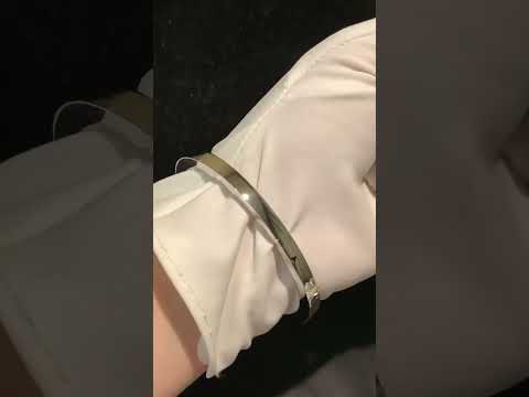 Tiffany 18k White Gold Princess cut Diamond T Square Bracelet