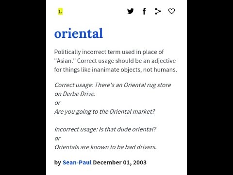 Is The Word Oriental Really Racist ! someone tell me I missed Something