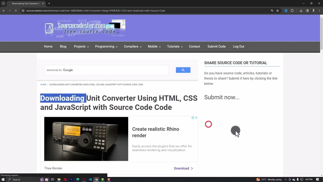 Unit ConverterUnit Converter Using HTML, CSS and JavaScript with Source Code