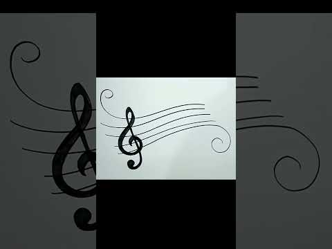 How to Draw MUSIC NOTES #shorts