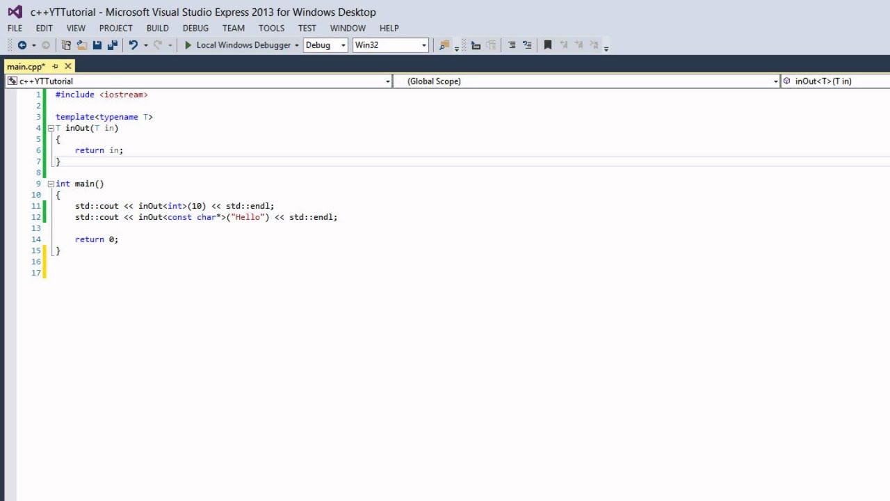 C++ Tutorial 20: Template Functions