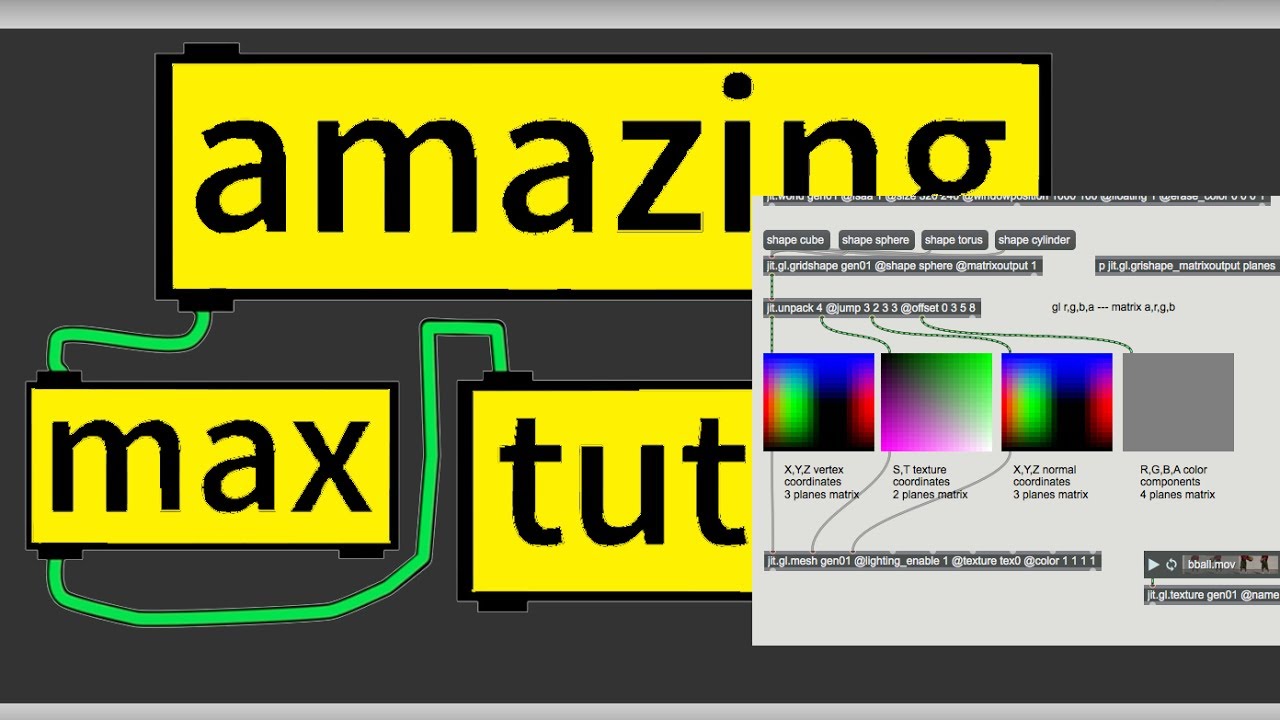 JIT.GEN - 01 - Gridshape Matrixoutput / Normals