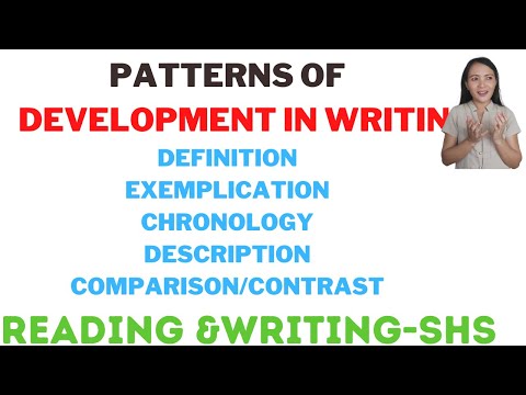 Patterns of development in writing Part 1| Reading and Writing-SHS