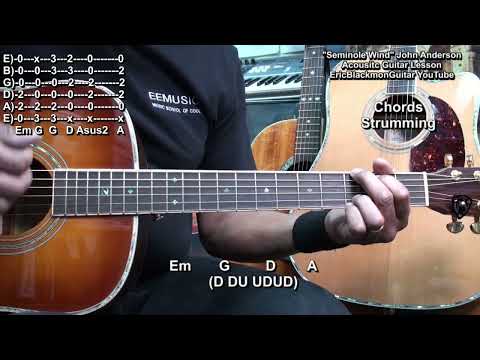 How I Play SEMINOLE WIND John Anderson On Acoustic Guitar - @EricBlackmonGuitar