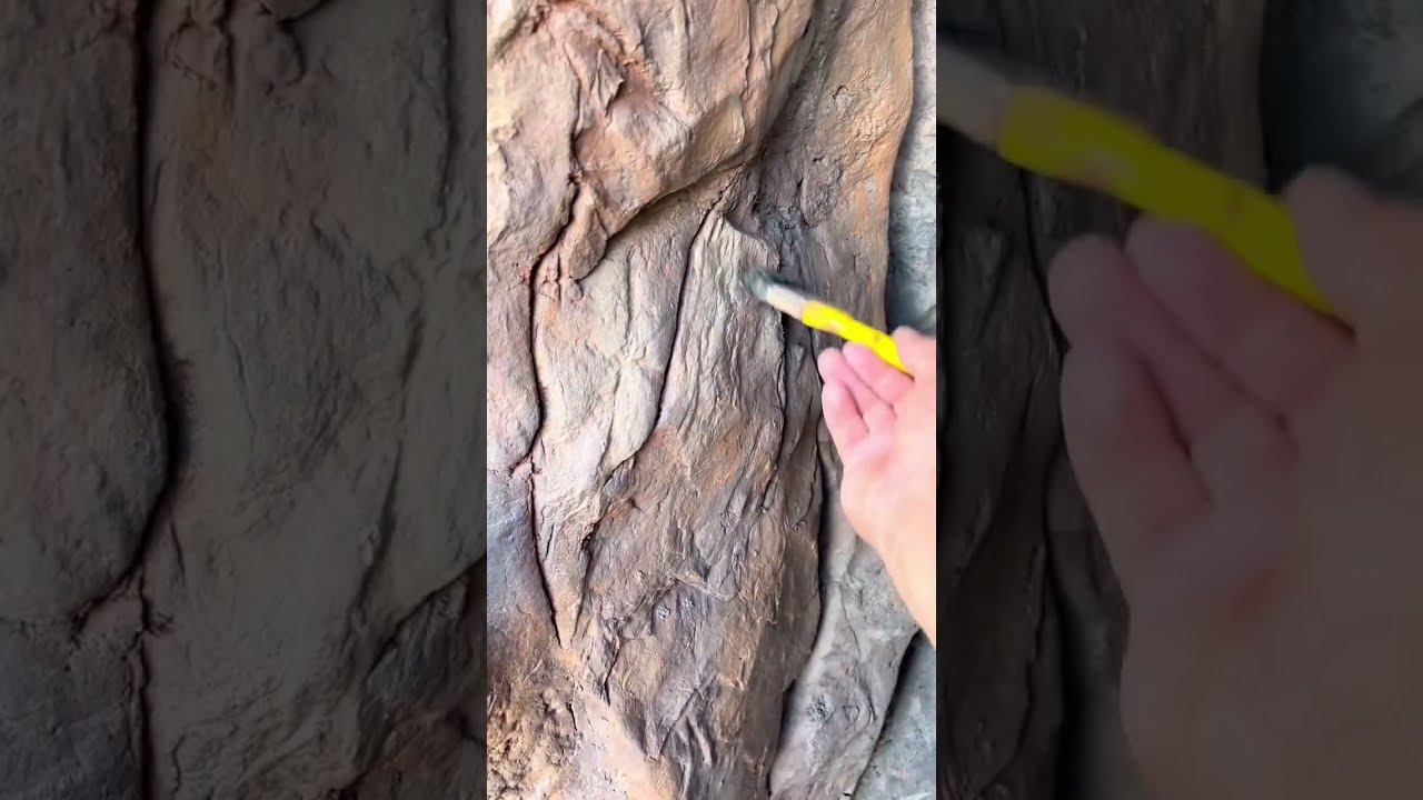 How we create the pattern and add color and artificial stones. #onlyatevergreengardening