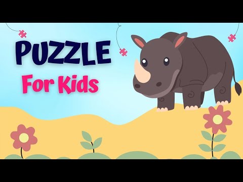 Puzzle Game for Kids 🦏🧩 | Fun Learning Game! | Bebiboo Learning Game!