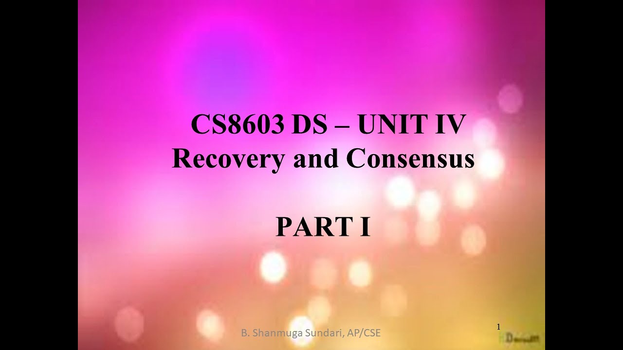 CS8603 DS - UNIT IV PART I