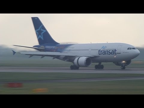 Air Transat Airbus A310 C-GTSH 'Lovely Landing' @ Manchester Airport (MAN-EGCC)