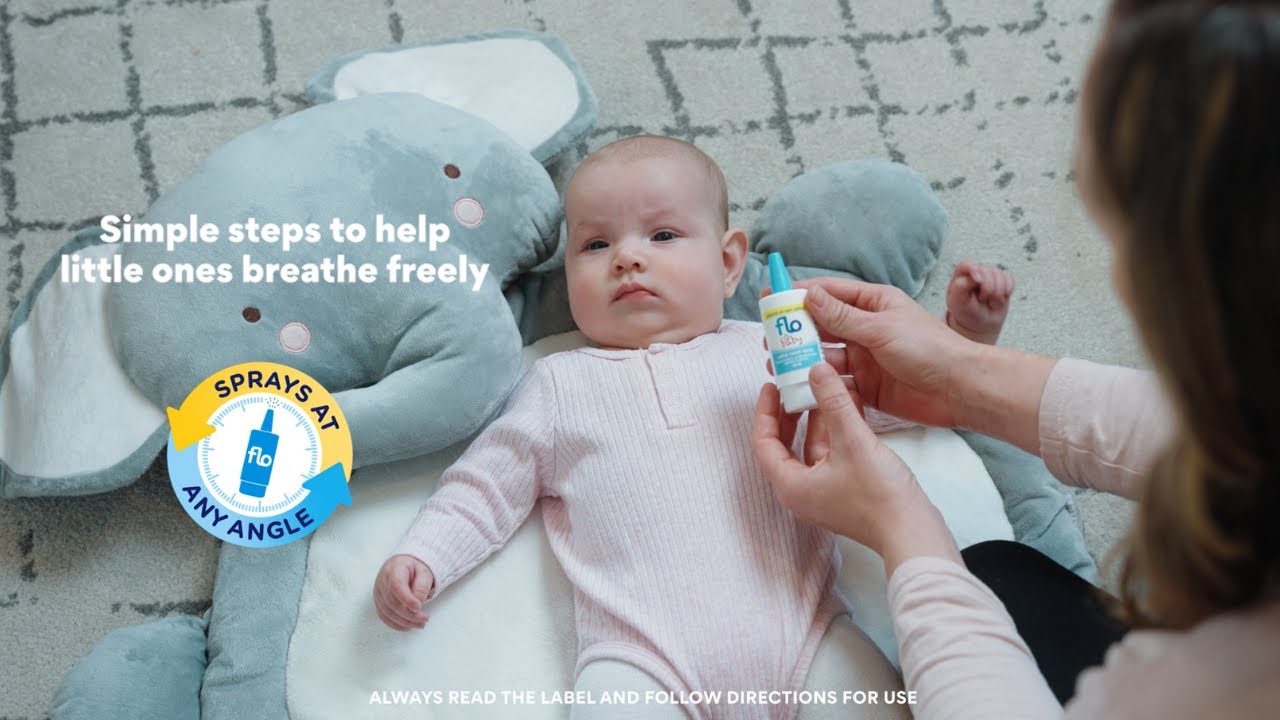 How to use FLO baby and kid's saline sprays and drops