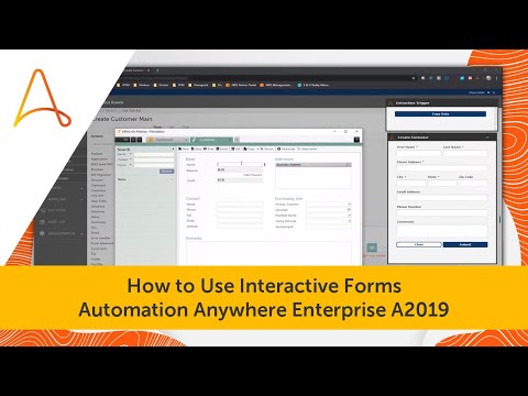 How to Use Interactive Forms | Automation Anywhere Enterprise A2019