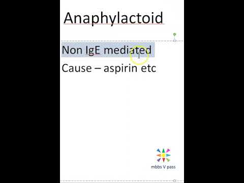 Medicine Anaphylaxis vs Anaphylactoid Reaction Difference Viva