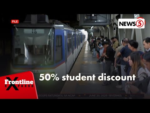 50% discount para sa mga estudyante sa MRT-3, LRT-1, LRT-2, epektibo na
