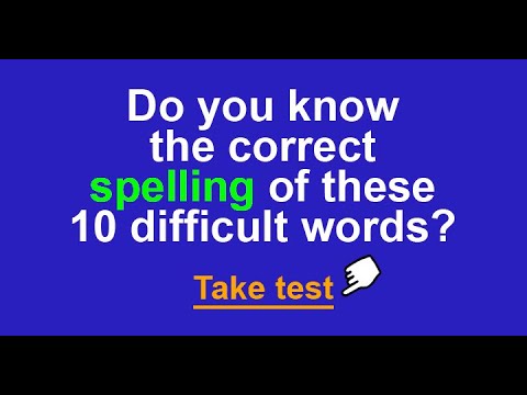 How well can you spell?