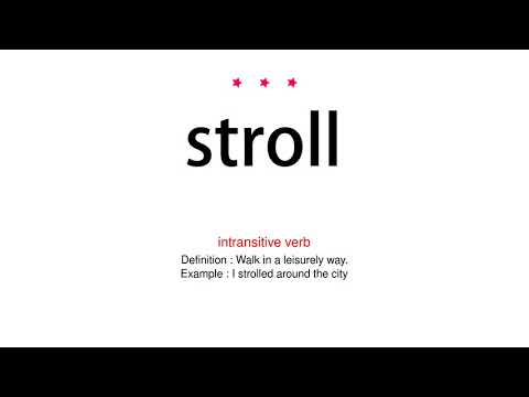 How to pronounce stroll - Vocab Today