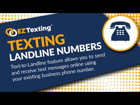 Texting a Landline Number | EZ Texting Features