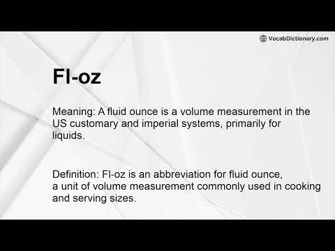 Fl-oz Meaning