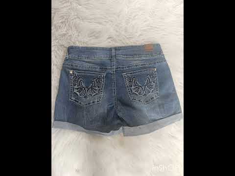 SIZE 11 WALLFLOWER Luscious Curvy Bling Jean Shorts INVPV1396